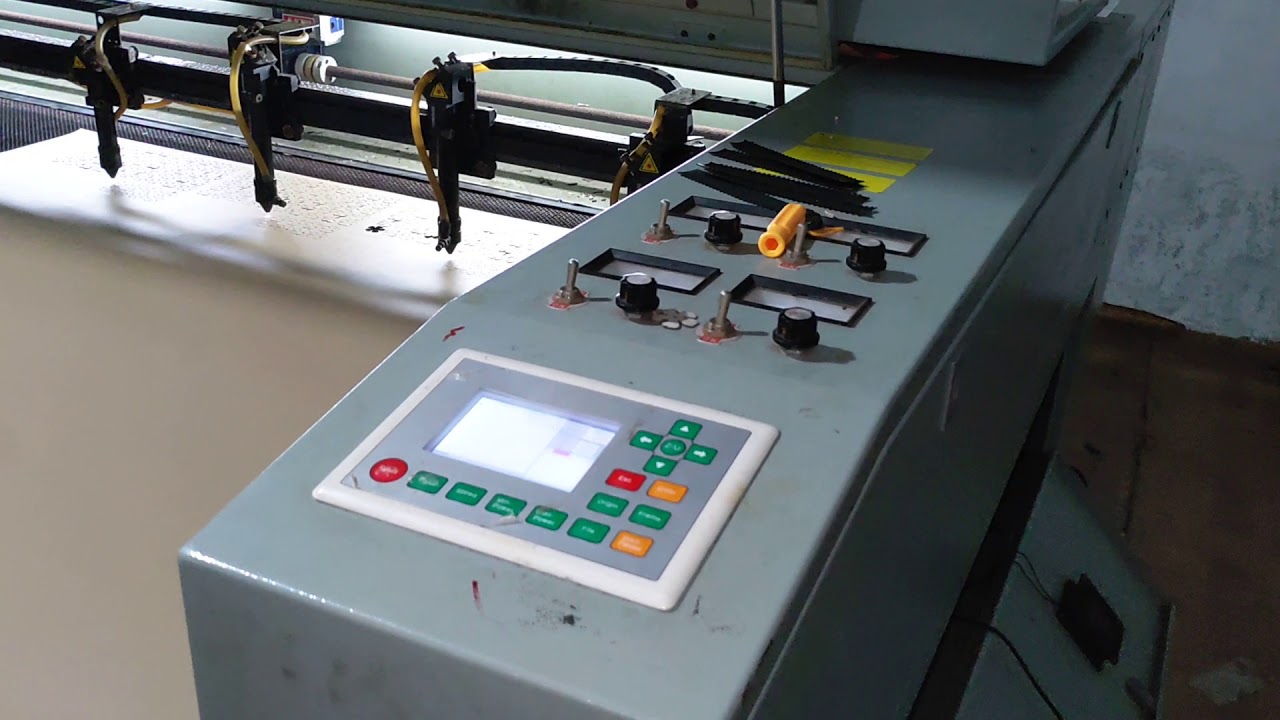 Laser cutting machine for rexine cutting - YouTube