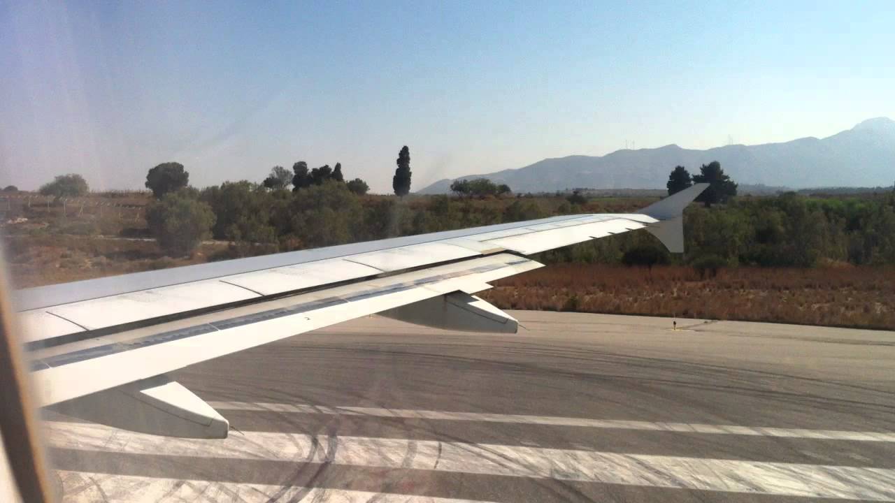 A320 Aegean Airlines take off at Kos Airport Greece - YouTube