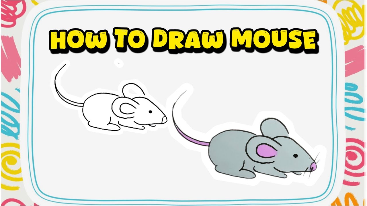 How to Draw a Mouse – Cute Animal Drawing Lesson in Minutes - YouTube