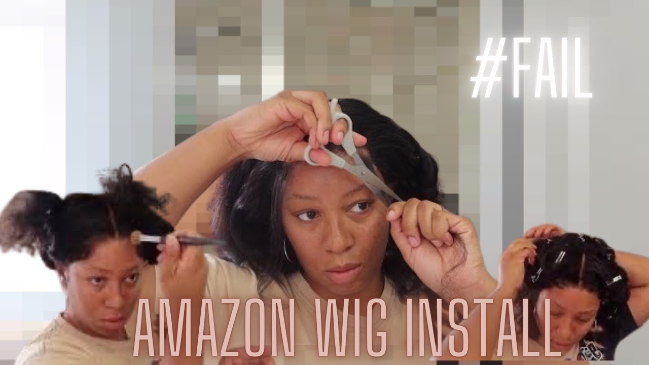 Amazon Wig Install | pin curl fail + bounce back - YouTube