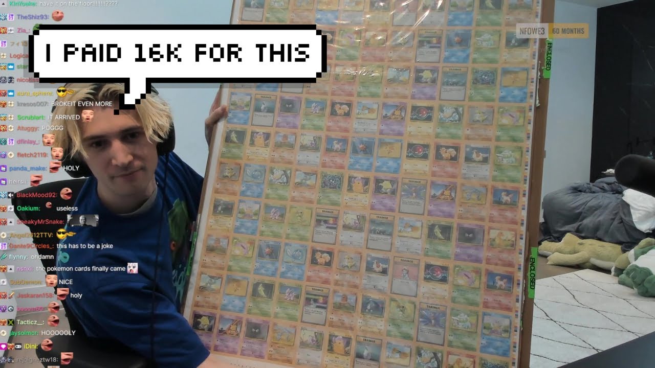 xQc paid $16K for 2 Uncut Printed Sheet 1st Edition Pokémon Cards - YouTube