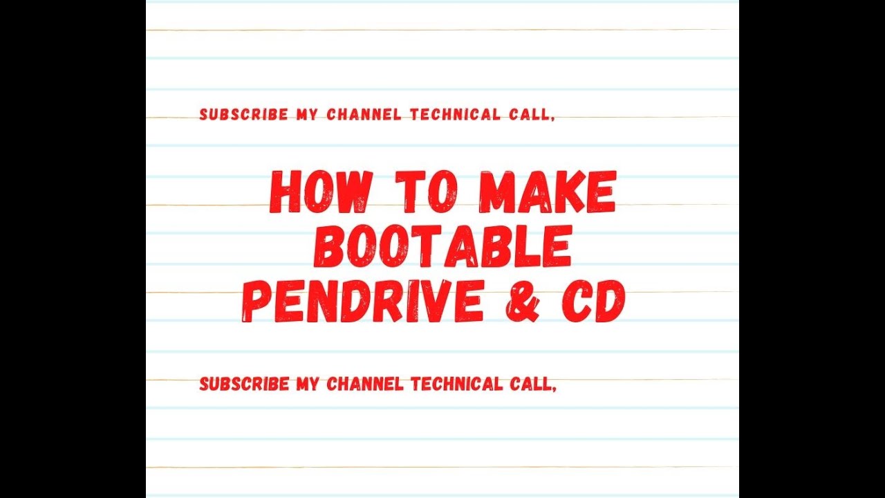How to make Bootable pen drive and CD/DVD - YouTube