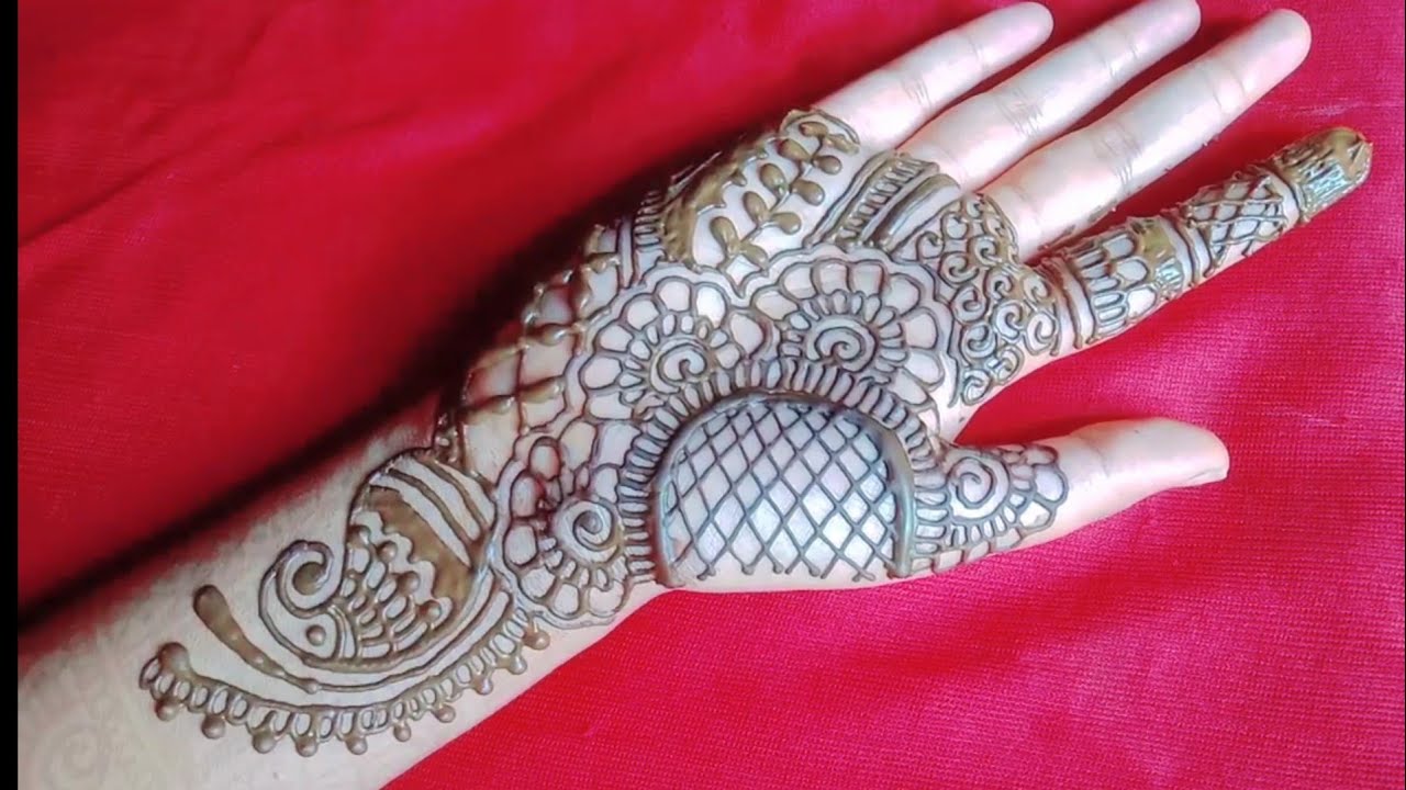 Easy simple back side mehndi desig | mehandi ka design | mehandi ...