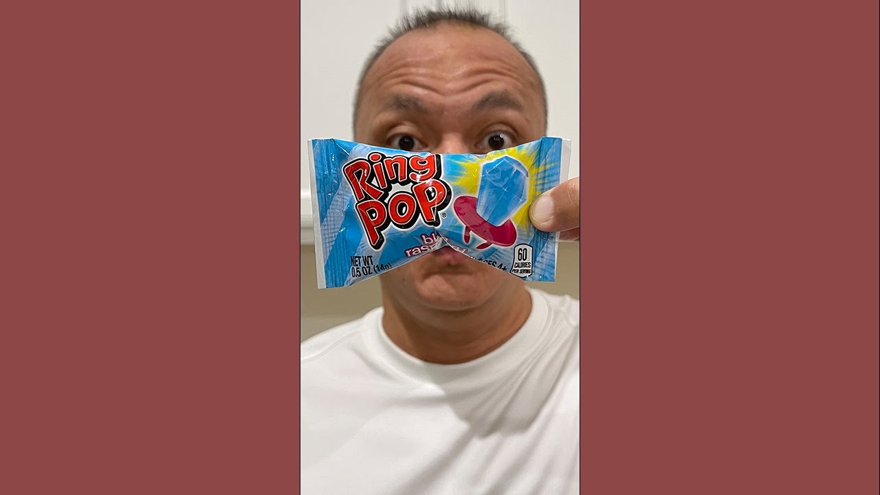 👂 ASMR RING POP CANDY BLUE RASPBERRY FLAVOR AND EATING SOUNDS 👂ORIGINAL ...