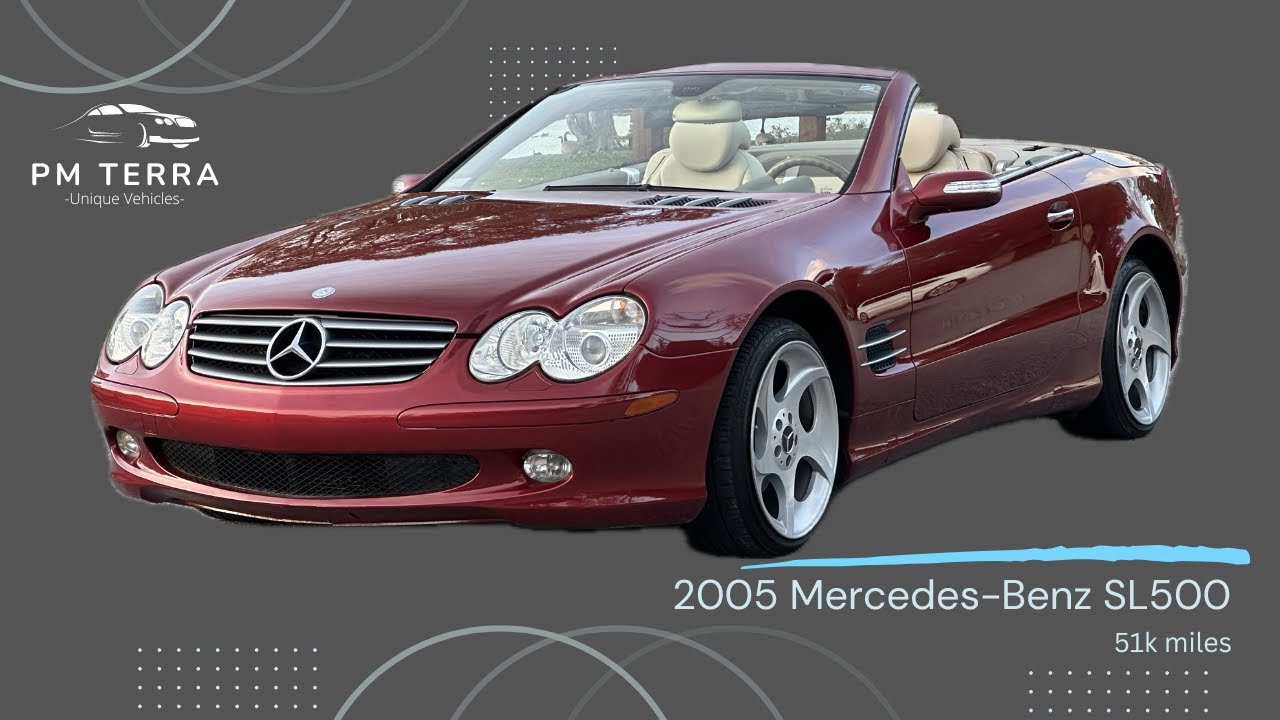 2005 Mercedes Benz SL500 engine and driving - YouTube