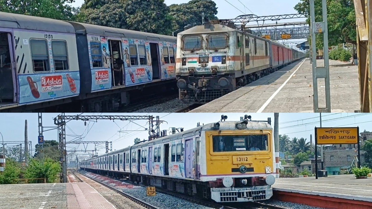 Beautiful LoCal And Express Train Passing Seen || Dangerous Express ...