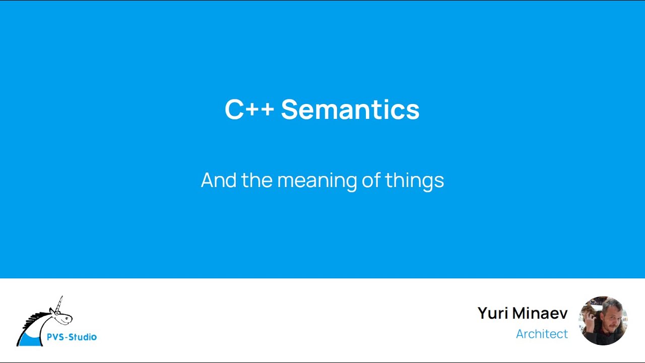 C++ semantics - YouTube