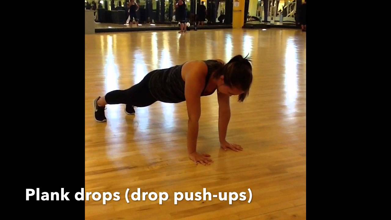 Plank drops (drop push-ups) - YouTube