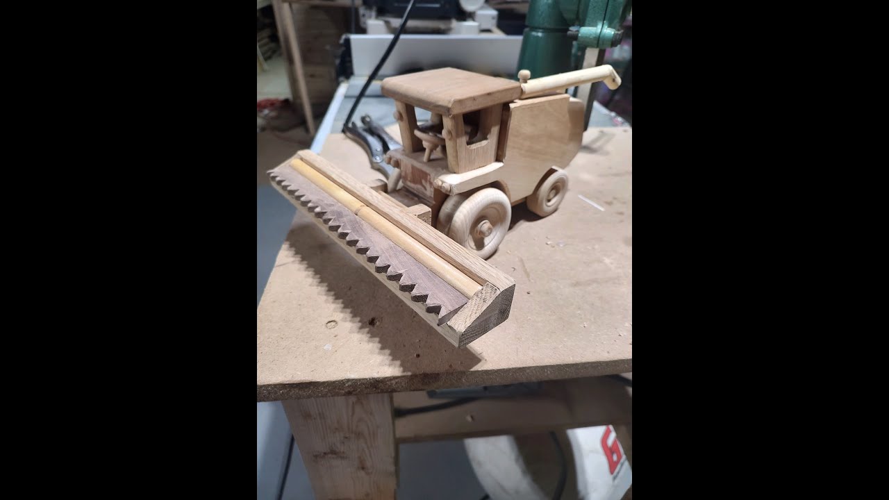 Wooden Toy Combine Harvester - YouTube