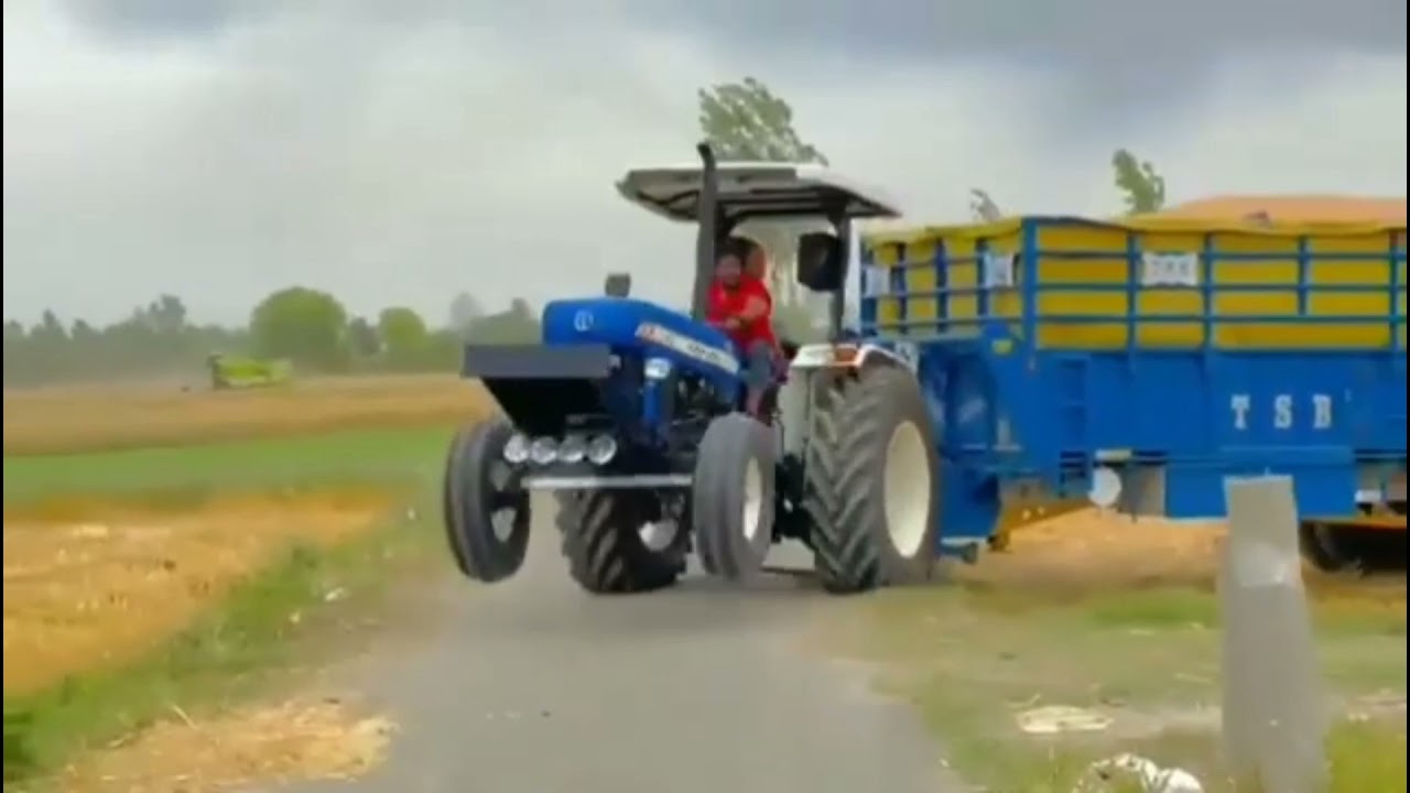 Modified New Holland special edition 3630 Pulling heavy loaded tralla 🤩 ...
