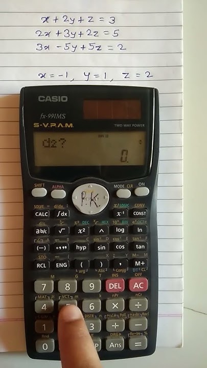 How to Solve System of Linear Equation by using Casio fx-991MS Calculator - YouTube