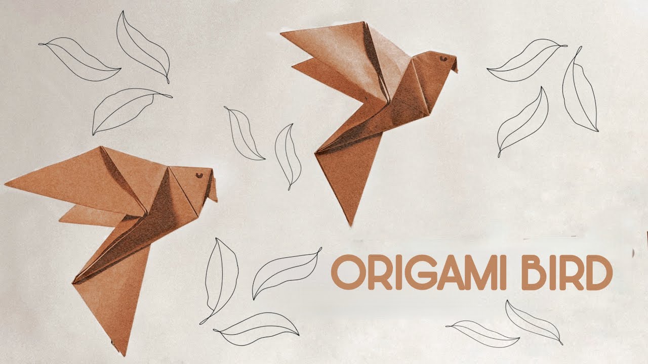 Origami Bird Tutorial - Paper Bird Craft - Origami Easy - YouTube