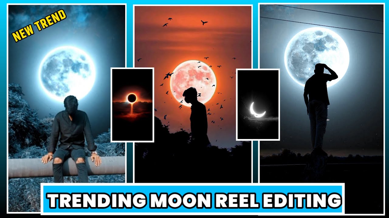 Instagram Trending Moon Reels Video Editing | Sky Me Moon Kaise Lagaye ...