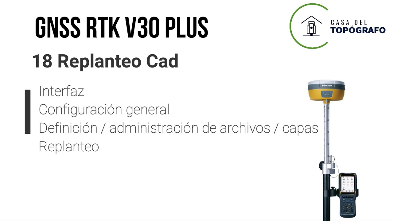 Sistema V30 plus Hi-Target, Replanteo Cad - YouTube