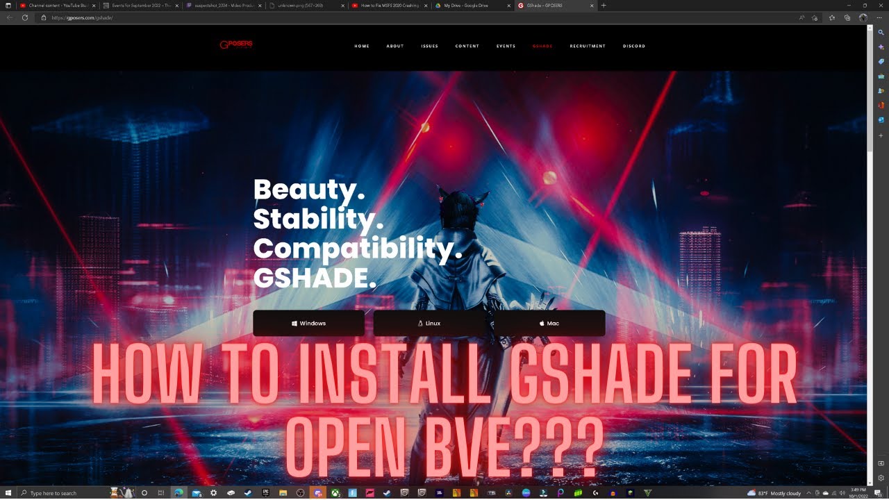 How To Install Gshade For OpenBVE??? - YouTube