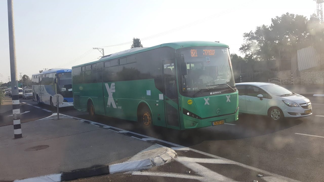 Mercedes Benz Oc500 Mars of Egged Bus Cooperative on Route 821 at ...