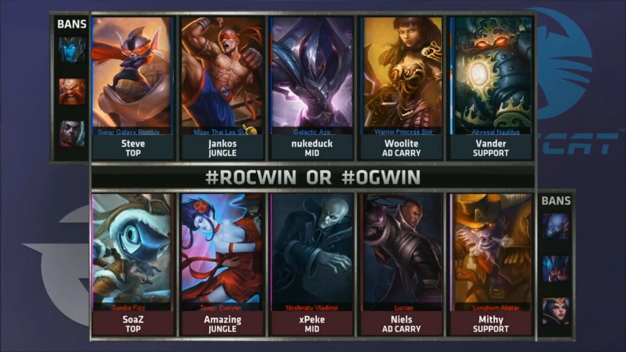 ROC vs OG Game 1 Highlights - ROCCAT vs ORIGEN - Week 3 EU LCS SUMMER ...