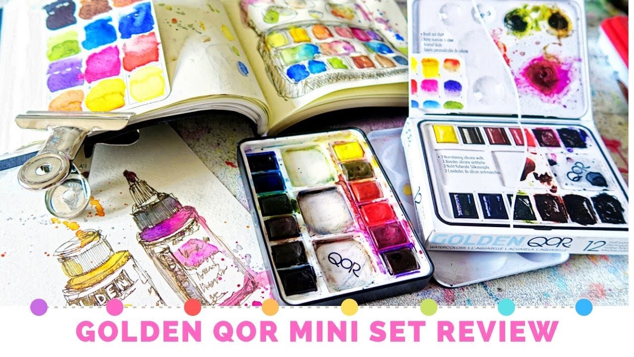 Qor Mini Watercolor Set Review- Worth the $$? - YouTube