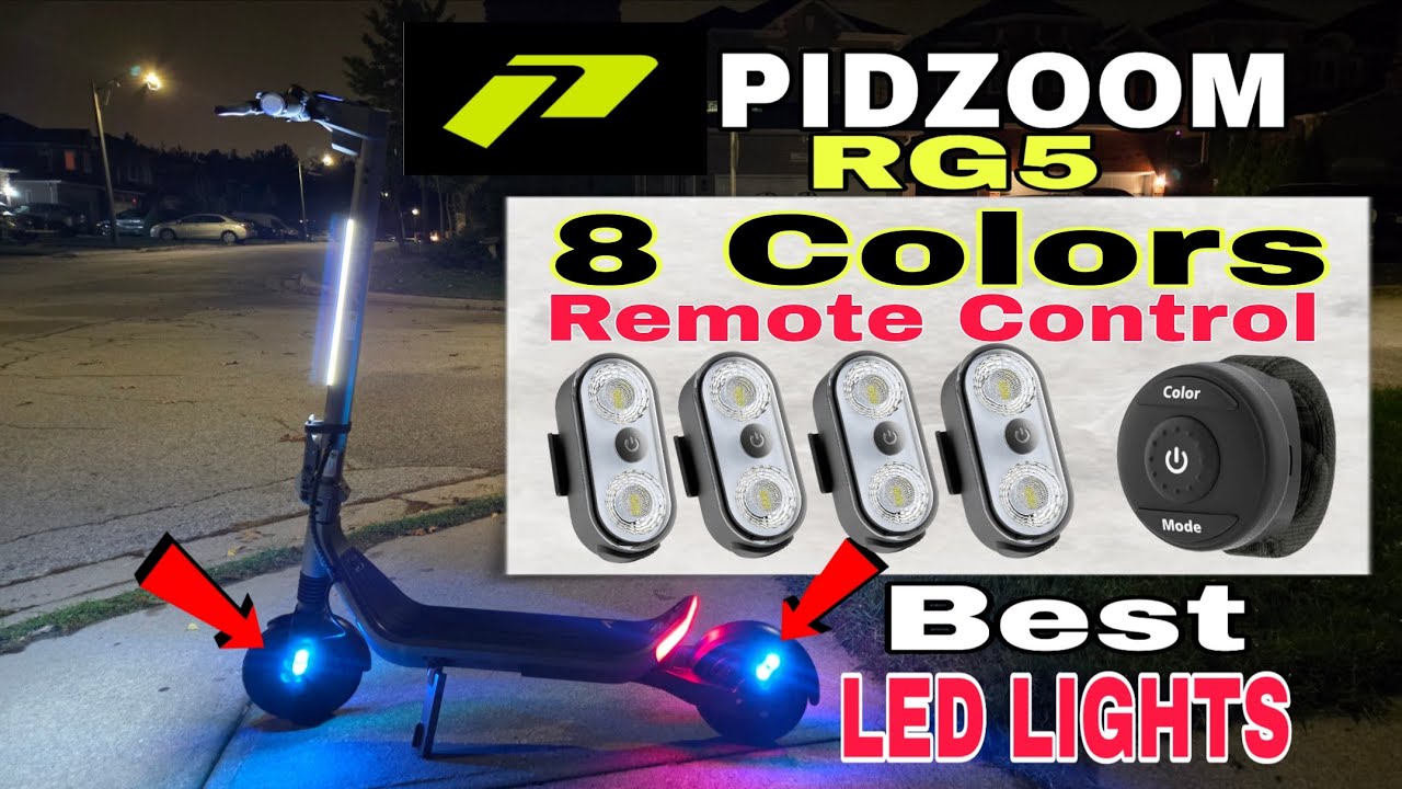 Best Electric Scooter LED Lights Setup (PIDZOOM RG5) Apollo GO - YouTube