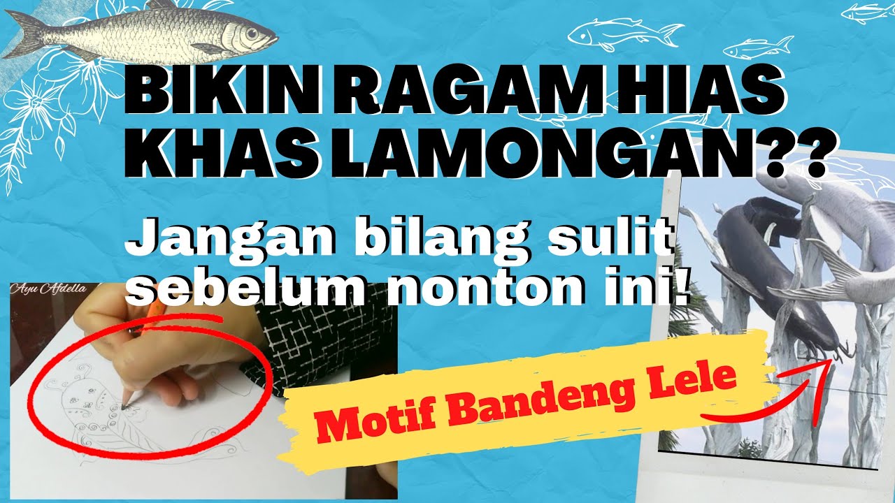Ikuti yuk! Cara Menggambar Ragam Hias Motif Ikan Bandeng Lele khas ...