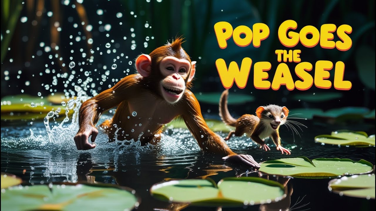 Monkey Chases the Weasel! | Pop Goes the Weasel | Fun 3D Animated ...