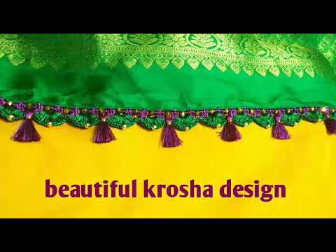 New beautiful krosha kuchu design // crystal beads krosha design ...