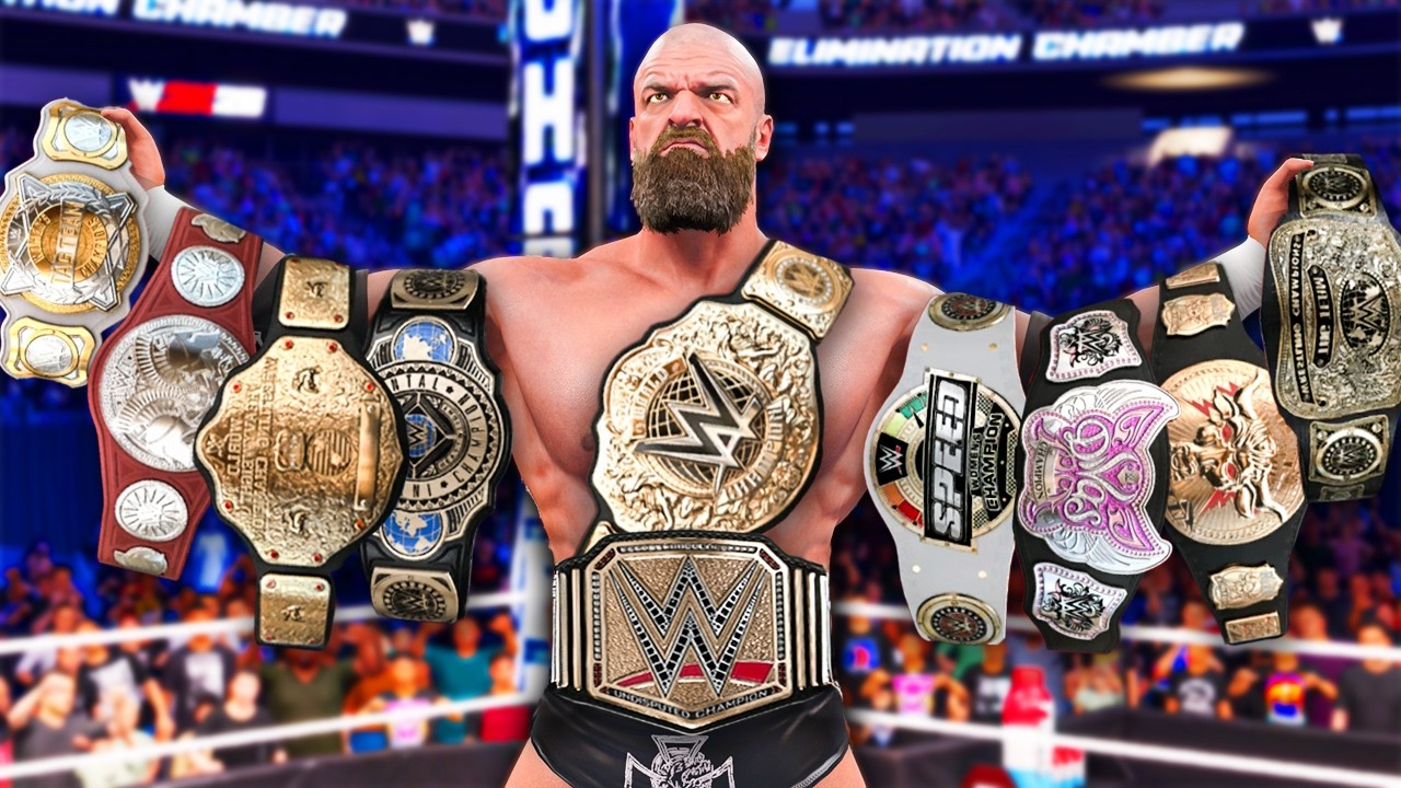 Every Belt Triple H Gets Is +100 Upgrade - YouTube
