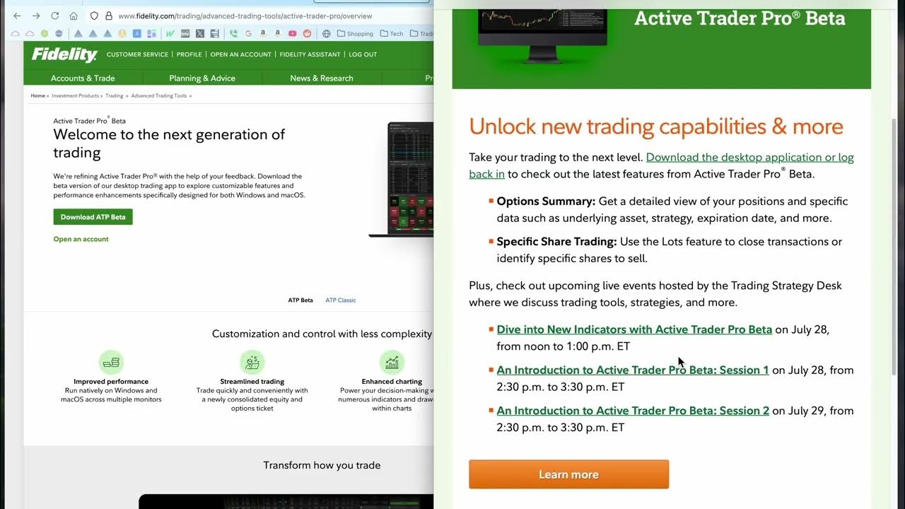It's Harder to Find Fidelity Active Trader Pro Classic - YouTube