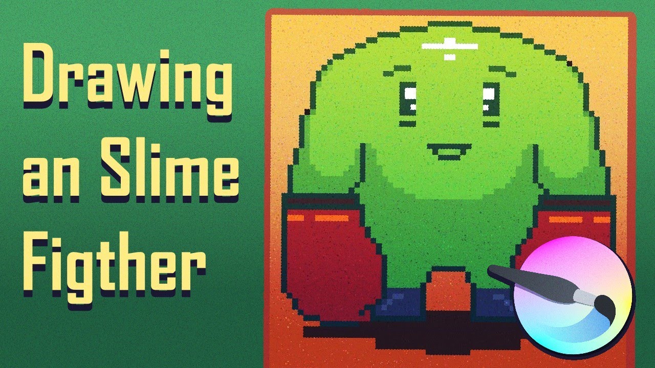 Drawing an Slime Fighter inspired by Ditto and Hitmonchan - YouTube