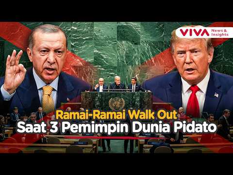 Saling Walk Out di PBB! Erdogan, Trump dan Pezeshkian Bikin Sidang Tegang