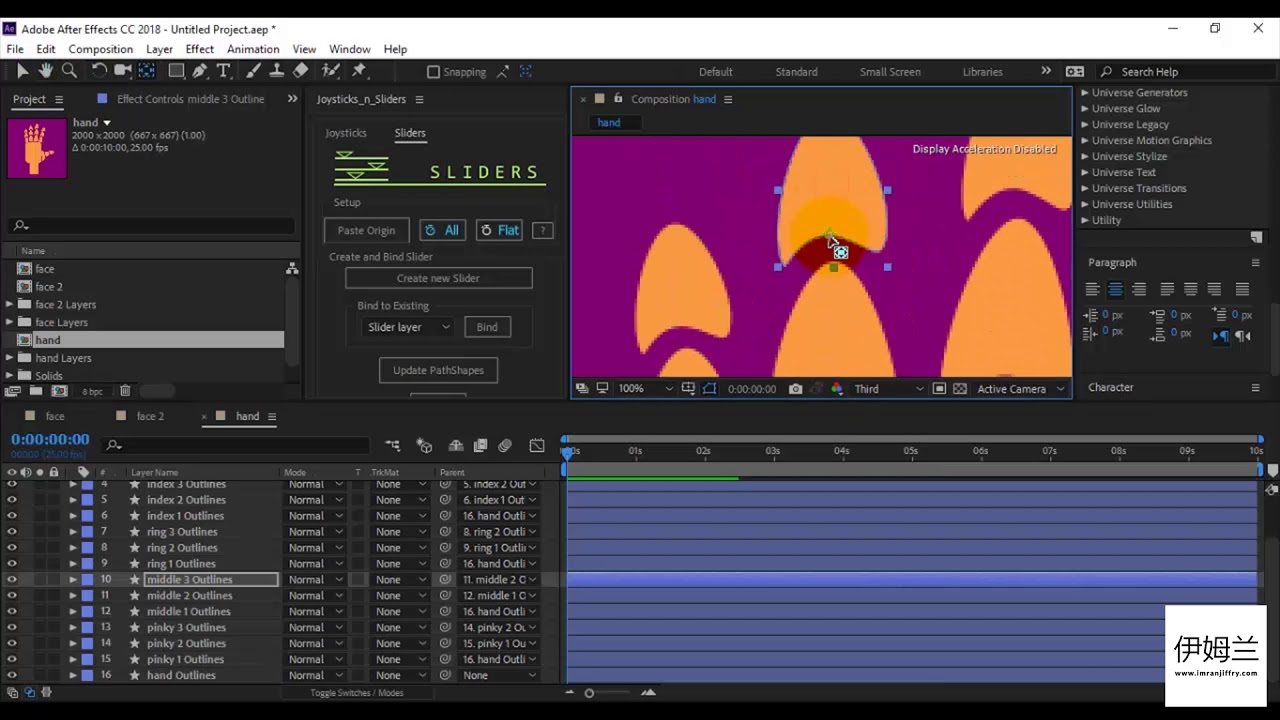 3d layer and puppet tool rig by using Joystick 'n Sliders Tutorial - After Effects Part 2 ...
