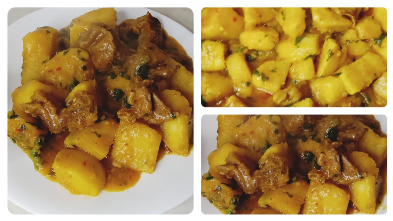 how to make perfect yam porridge with Goat meat and vegetables: enjoy ...