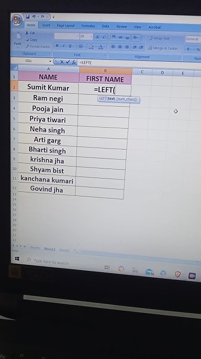 How to separate text into column in excel #exceltips #shorts #computer #tricks #viral - YouTube