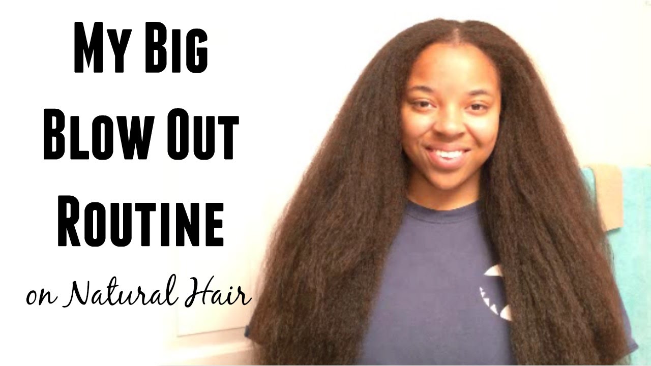 My Big Blow Out Routine on Natural Hair | ReggaeInspired - YouTube