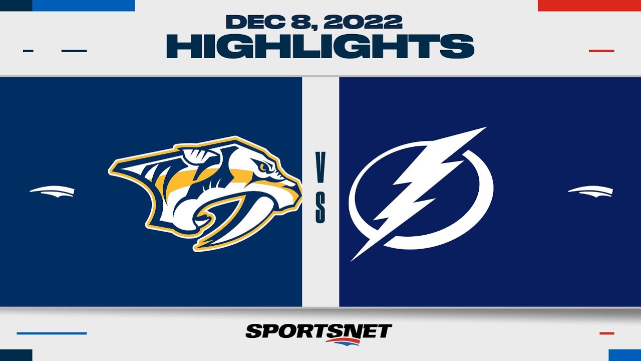 NHL Highlights | Predators vs. Lightning - December 8, 2022 - YouTube