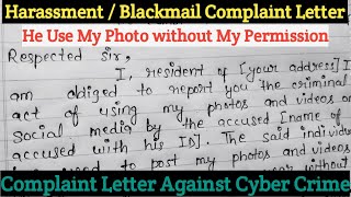Complaint Letter To Cyber Crime For harassment | Compla... | Doovi