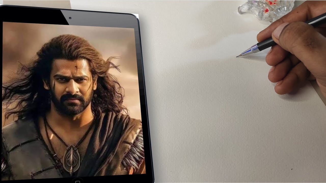 Kalki Avtar Prabhash portrait Drawing |Step by Step - YouTube