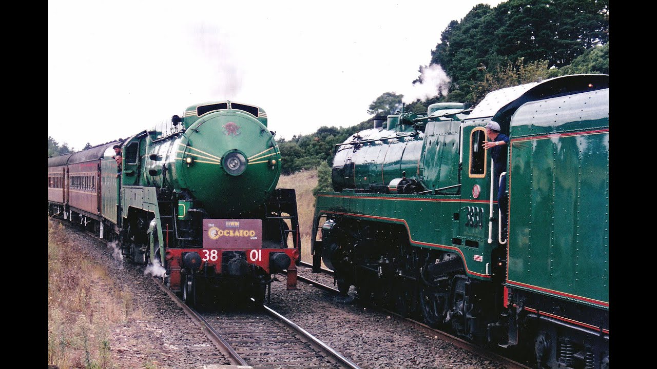 Australian steam locomotives 3830 & 3801 - Southern Highlands - March ...