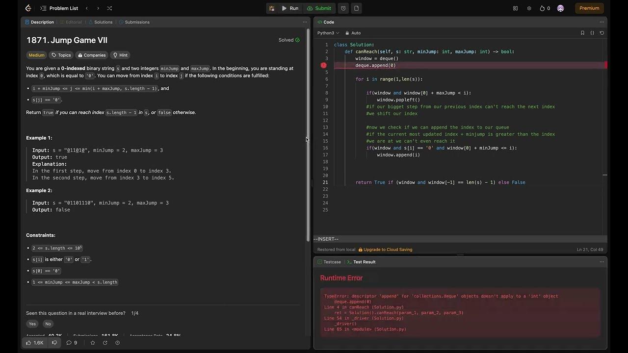 LeetCode Day 7: Jump Game VII [ No Audio ] - YouTube