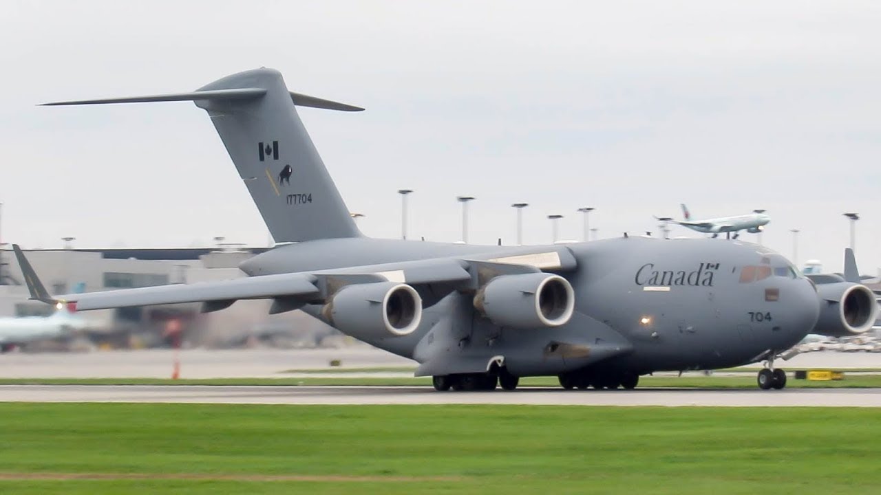 RCAF Boeing CC-177 Globemaster (C17) departing Montreal (YUL/CYUL ...