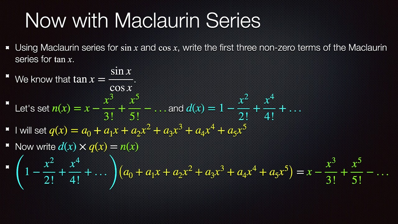 Division Of Maclaurin Series YouTube