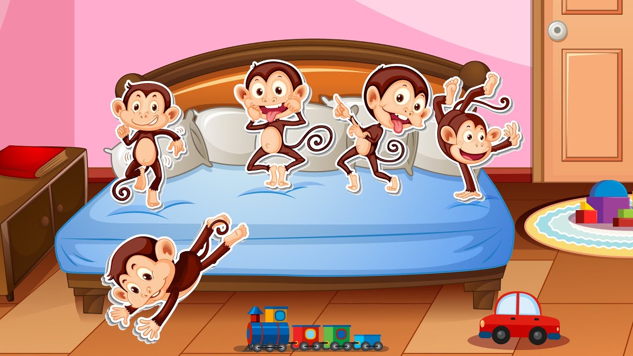 Five Little Monkeys Jumping on the Bed - YouTube