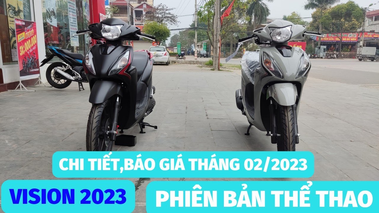 Honda Vision 2023 bản thể thao. Chi tiết, báo giá Vision mới màu xám ...