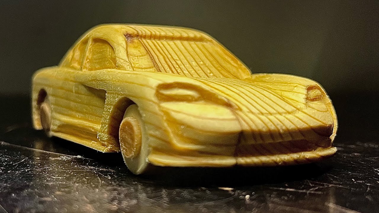 Woodworking - How to make Porsche Mission E from wood -ASMR, DIY ...
