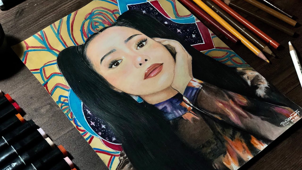 Drawing Bella Poarch Tiktok Star 2021 - YouTube