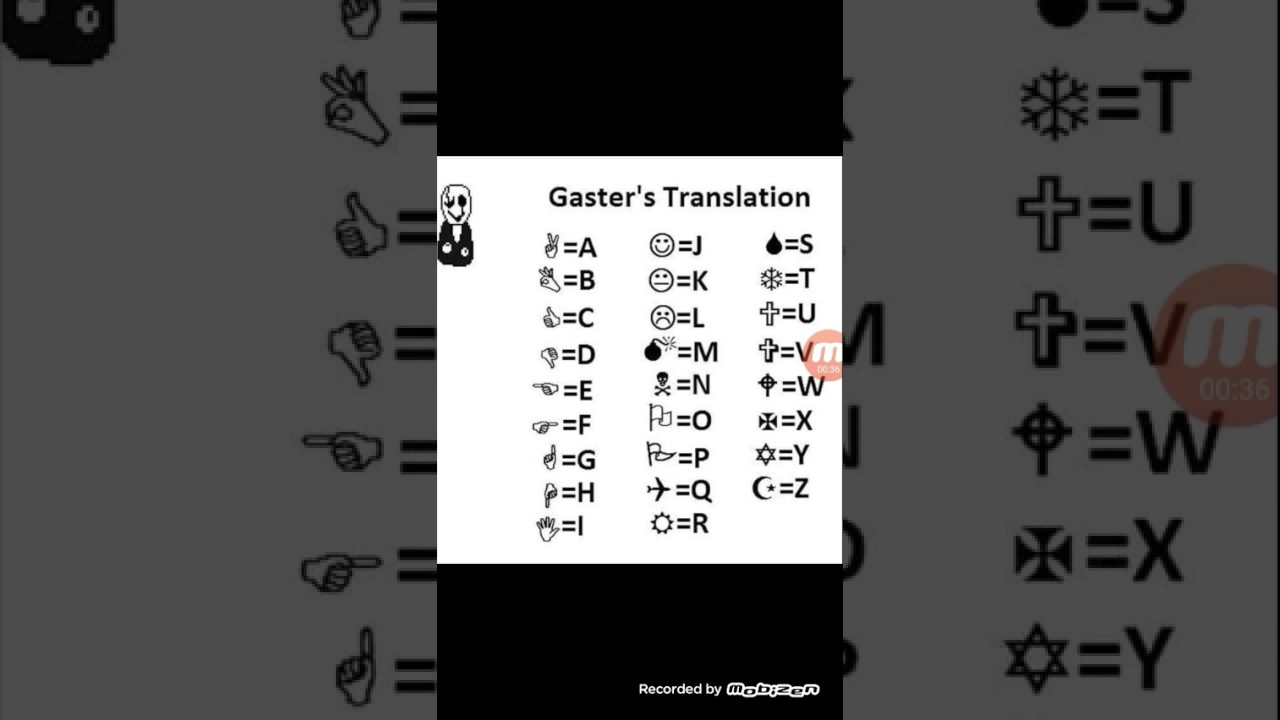 Abecedario de W. D. Gaster :v (UnderTale) - YouTube