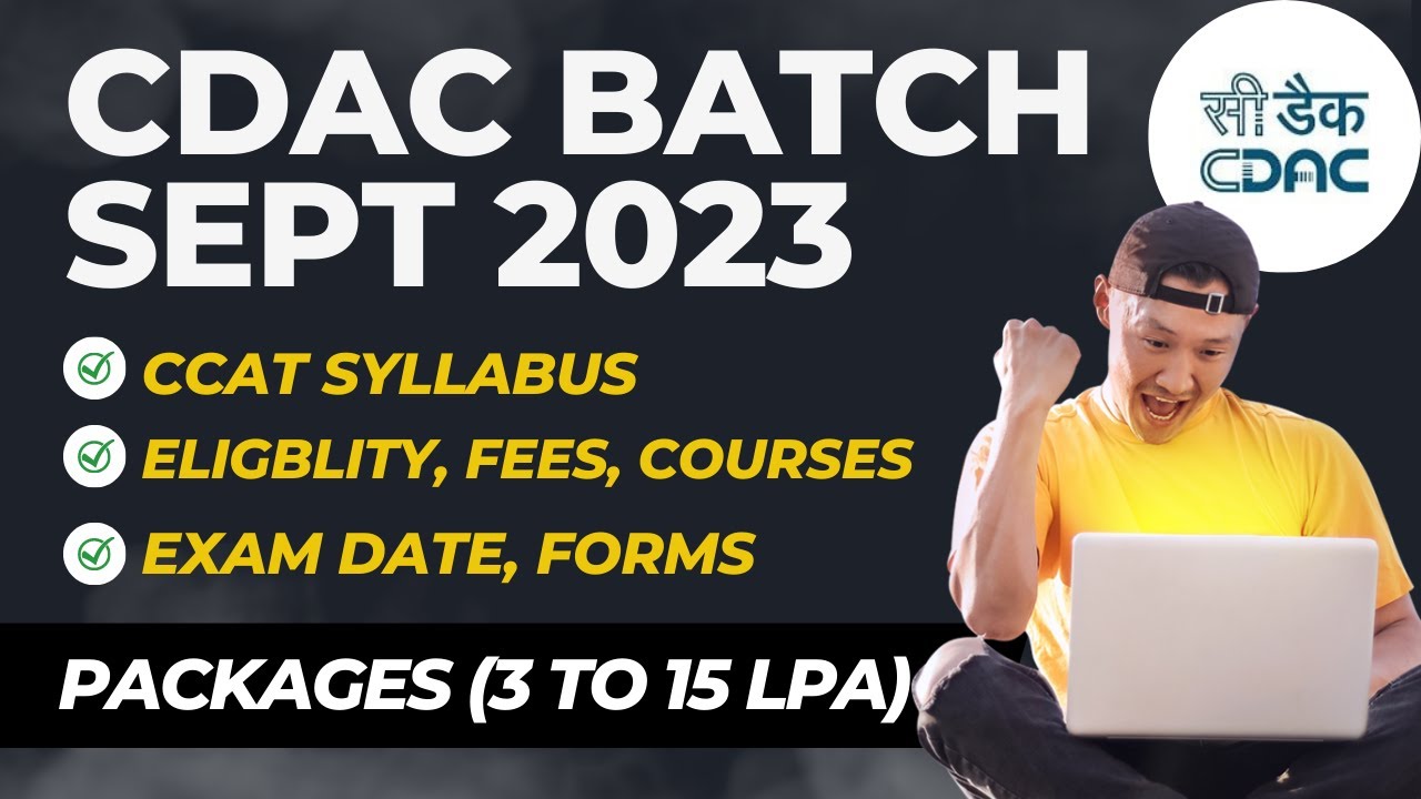 New CDAC Batch Announcement | Sept 23 Batch | Courses | Eligiblity ...
