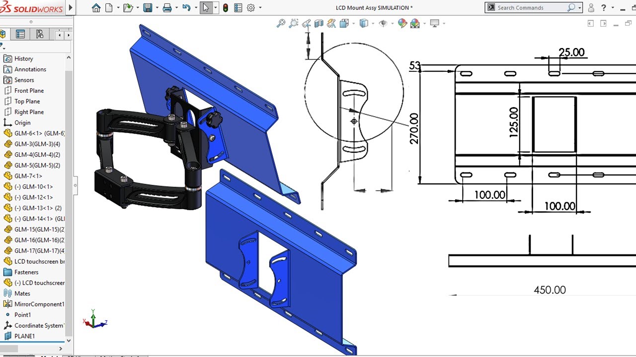 SolidWorks Tutorial for beginners | Solidworks sheet metal | TV mount ...