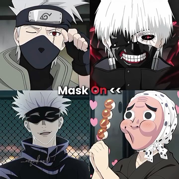 Mask off 💕 #demonslayer #naruto #jjk #myheroacademia #haganezuka # ...