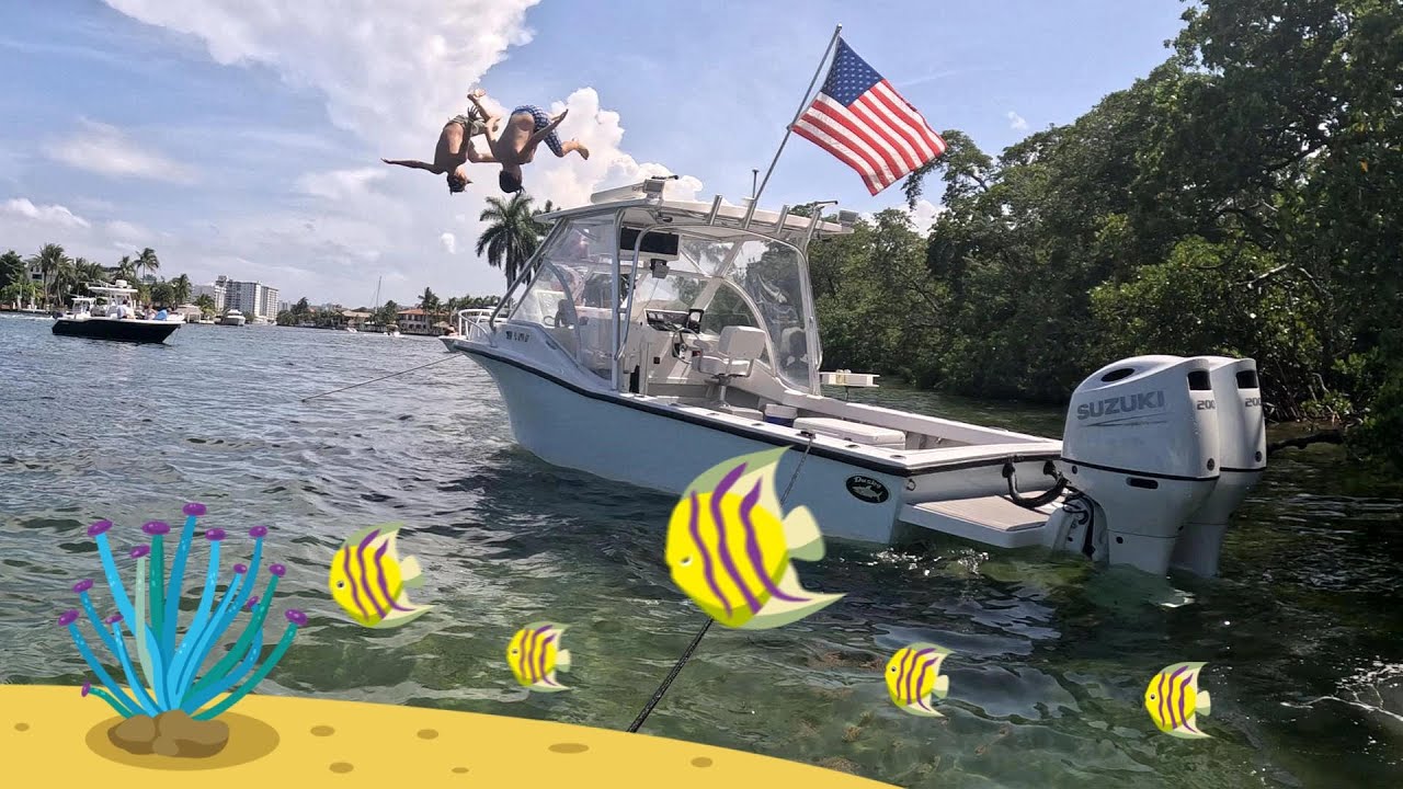 SandBar And Rooftop Jumping From The Boat #boating - YouTube